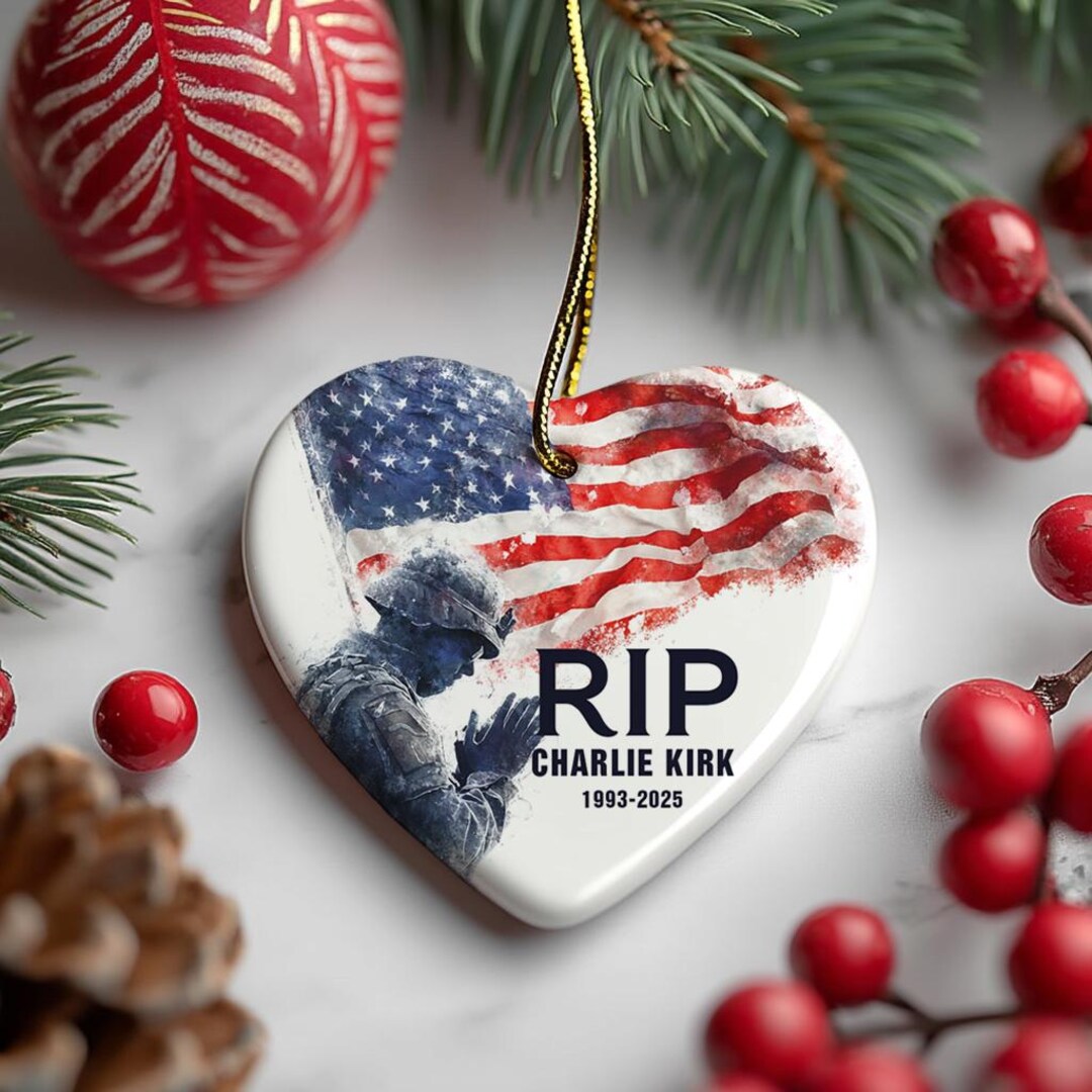 Charlie Kirk RIP Personalized Military Memorial Ornament: Soldier ...