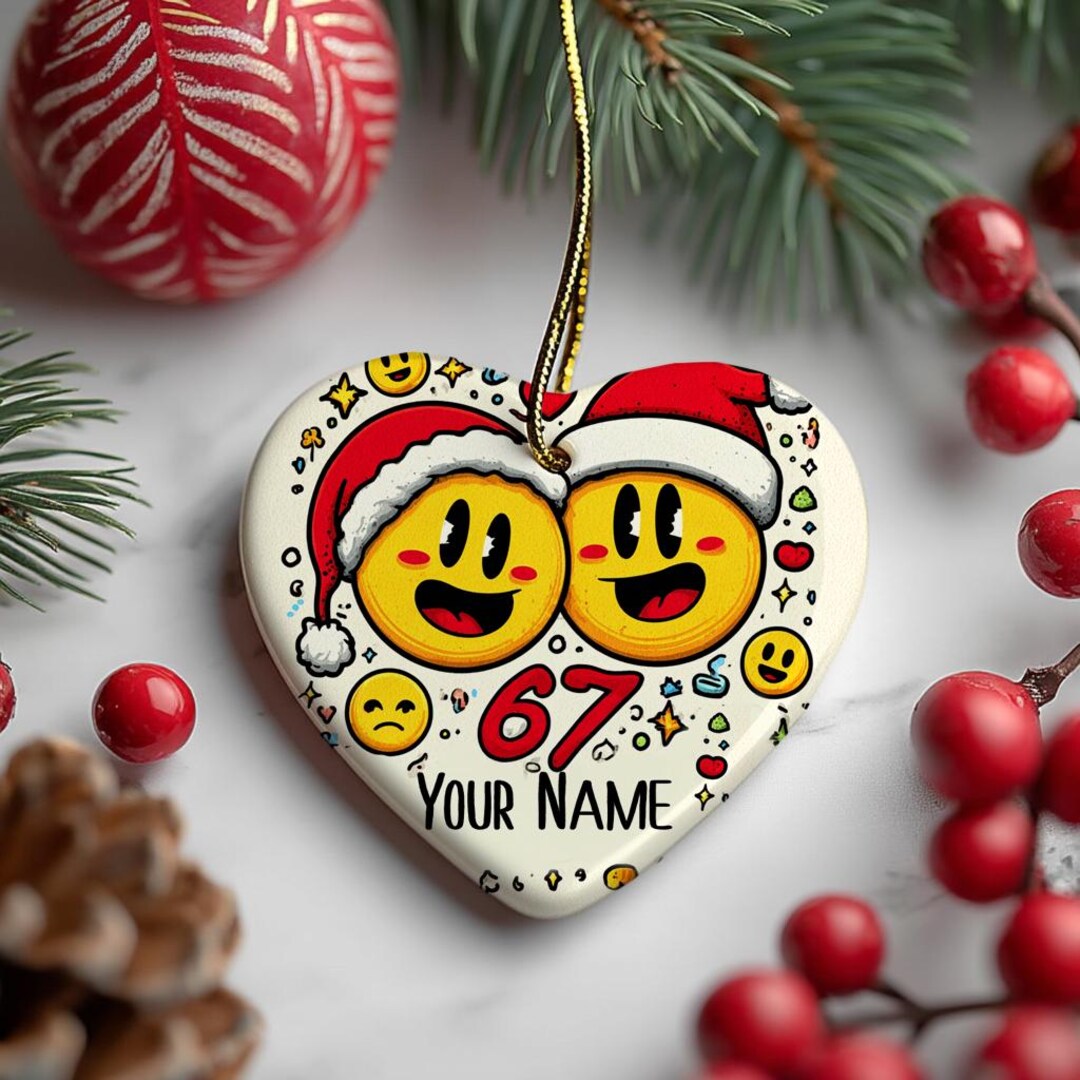 Personalized 67 Ornament : Custom Name Meme Six Seven Gen Alpha Humor ...
