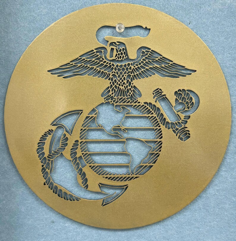 USMC Semper Fi Steel Wall Art – 14 Gauge Marine Corps Emblem Home Décor ...