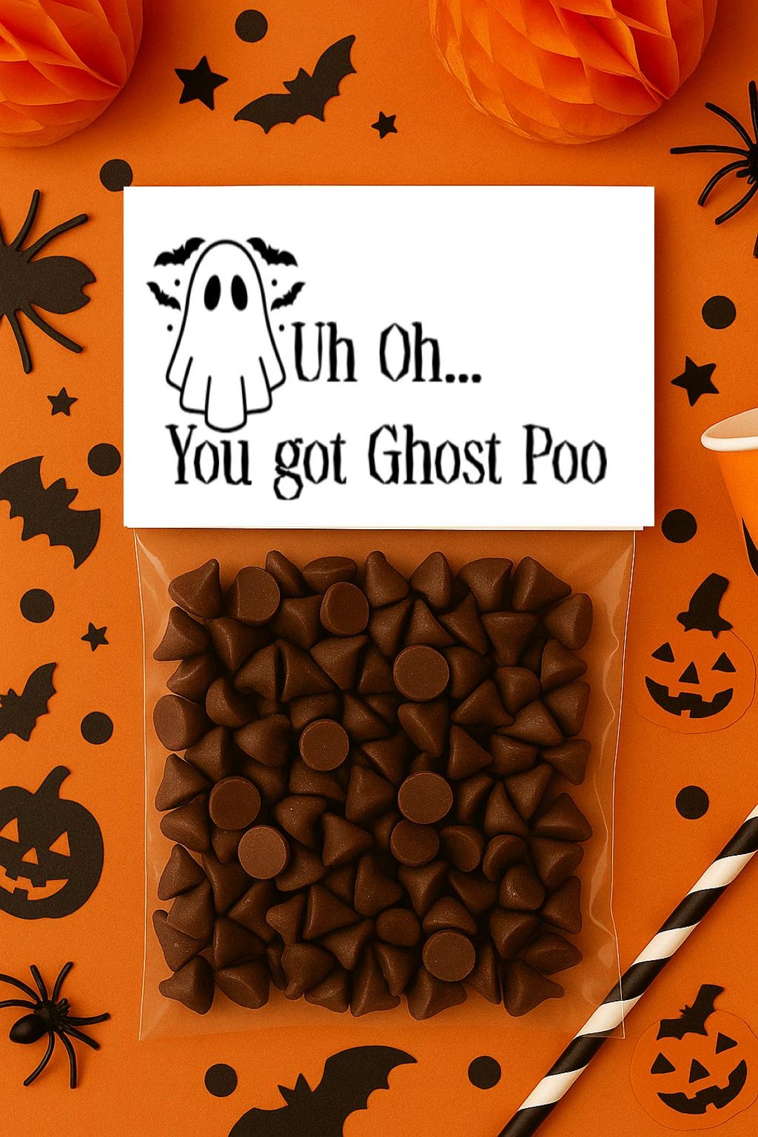 Halloween Party Favor Labels Ghost Poo - Etsy