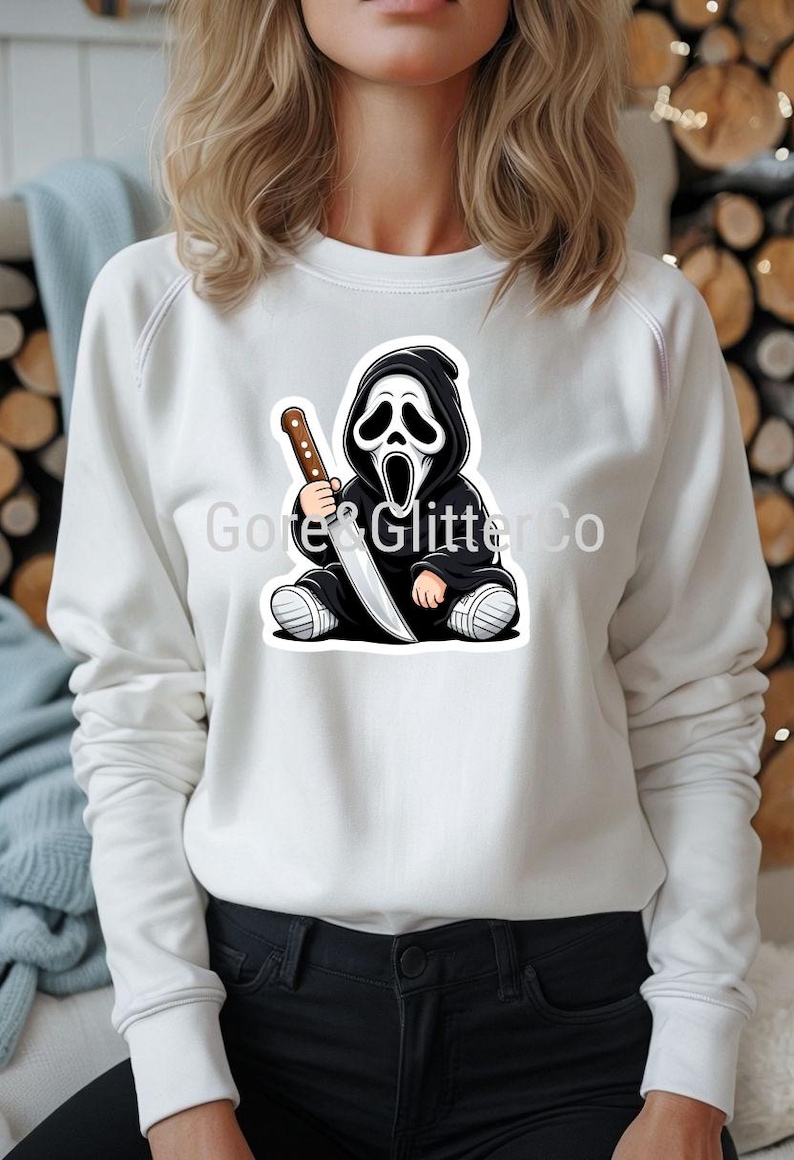 Chibi Ghostface SVG PNG – Cute Horror Baby Killer Sublimation ...