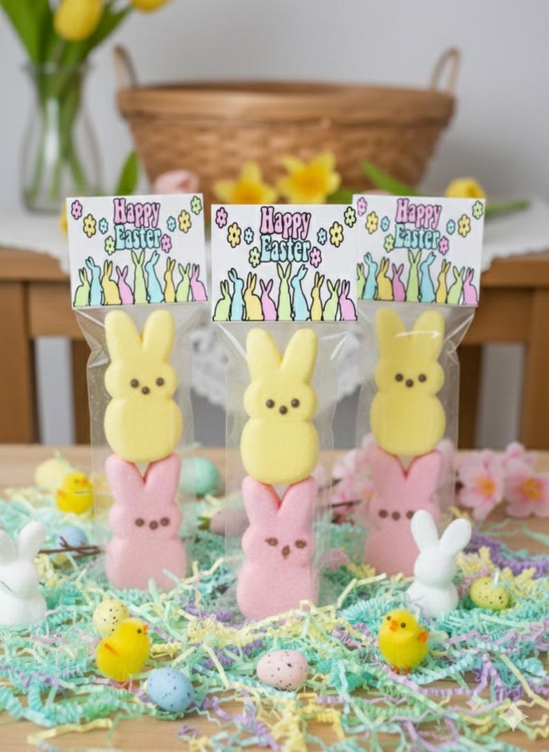 Pre-filled Easter Bunny Peeps Treat Bags, Classroom Favors - Etsy