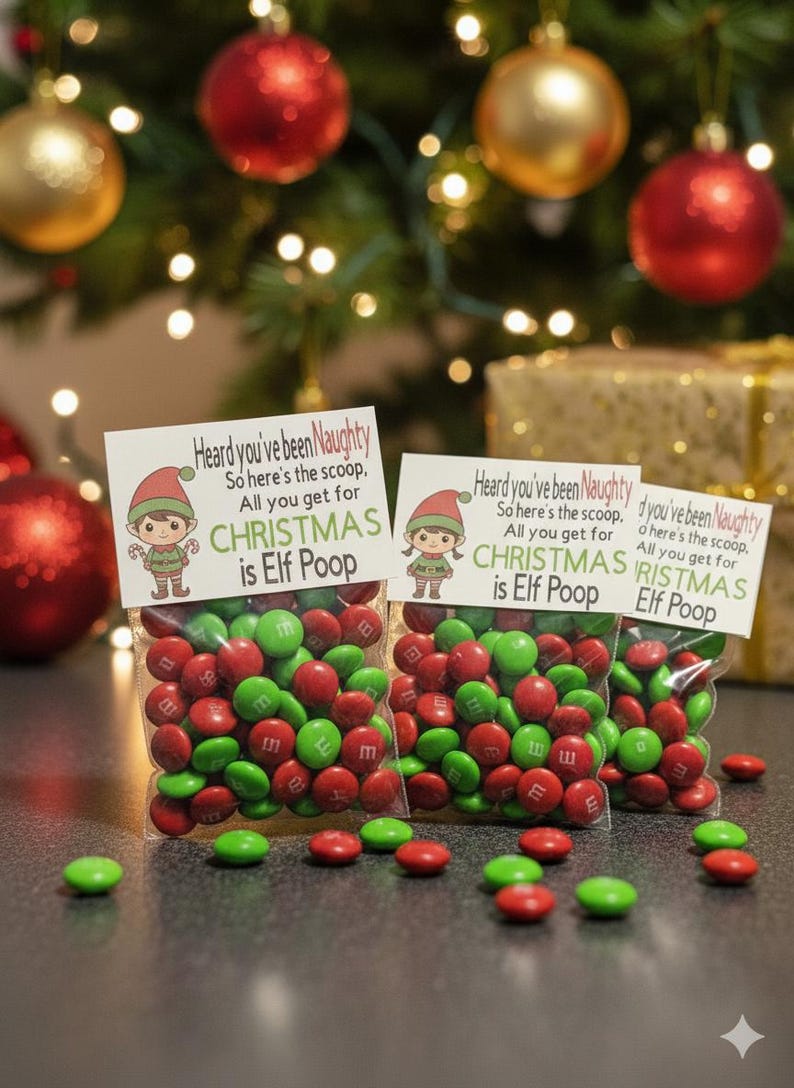 Elf Poop Candy Christmas Stocking Stuffer Party Favors Labels Funny - Etsy