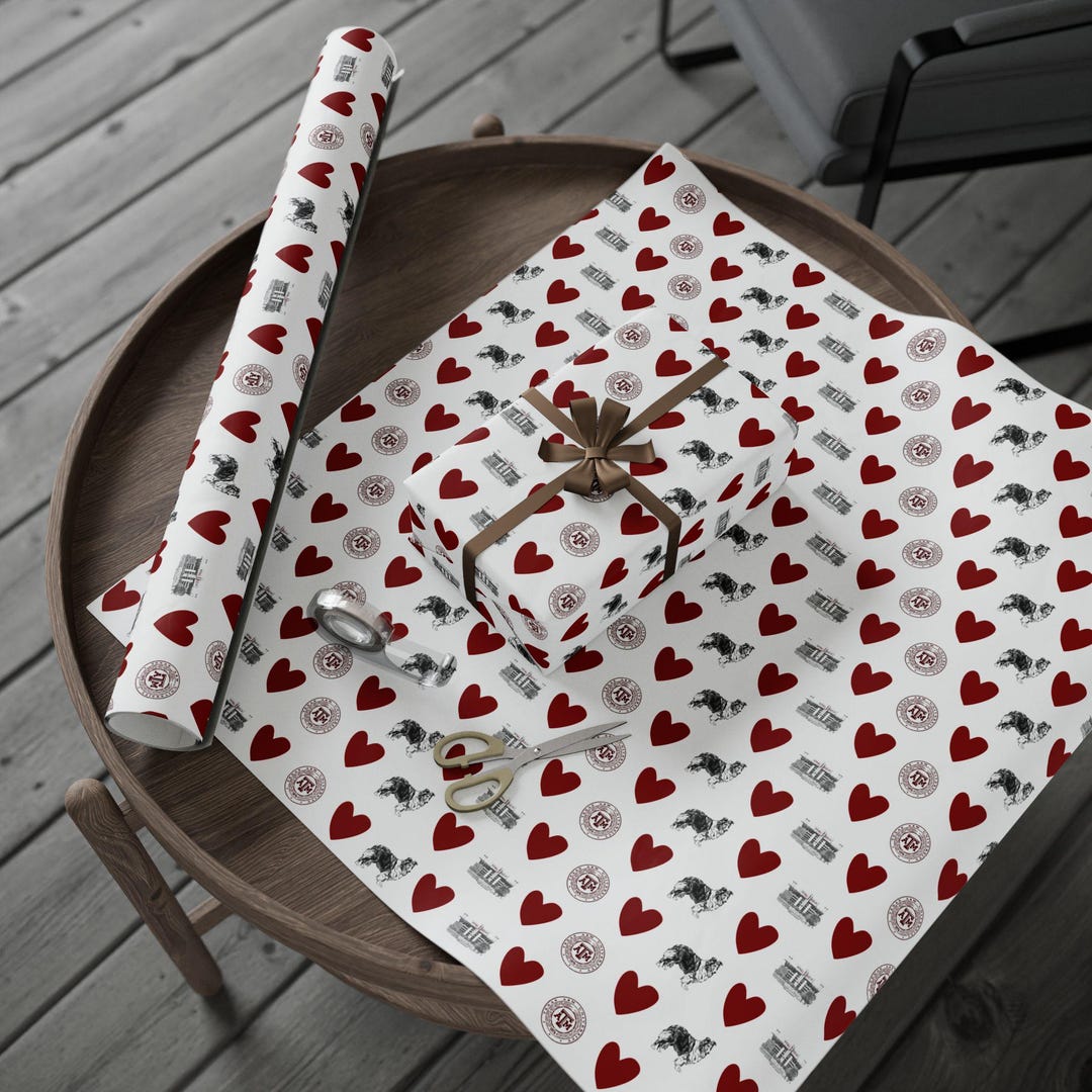 Texas A&M Themed Wrapping Paper - Perfect for Your Recent GRAD or Ring ...