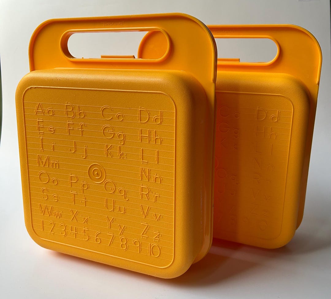 Vintage Tupperware Plastic Lunch Box Alphabet Version Click Shut - Etsy