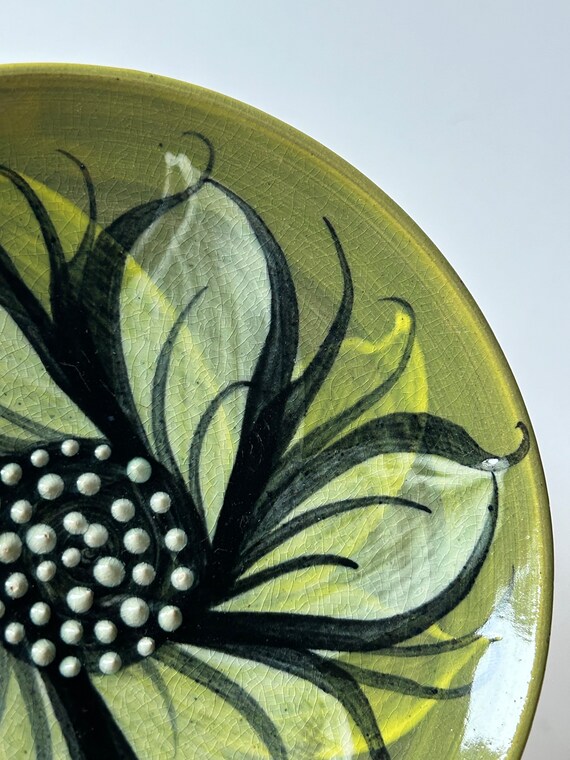 1976 vintage Alvingham England hand painted sunflower… - Gem