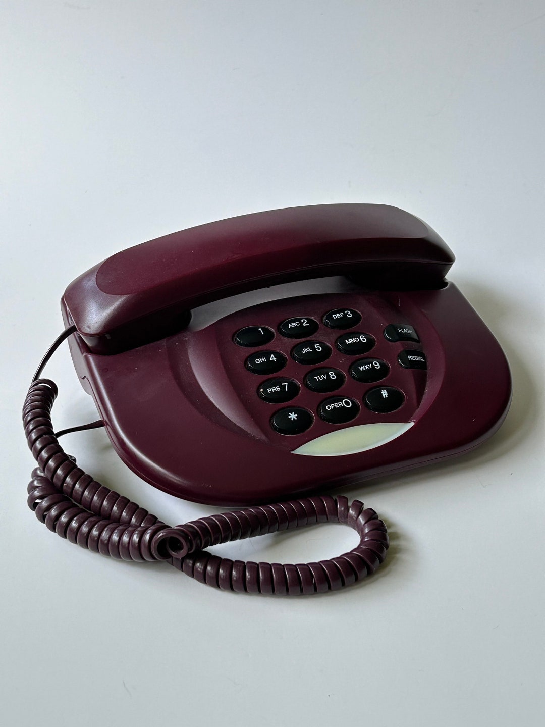 80s Vintage Radio Shack Telephone Landline Burgundy - Etsy