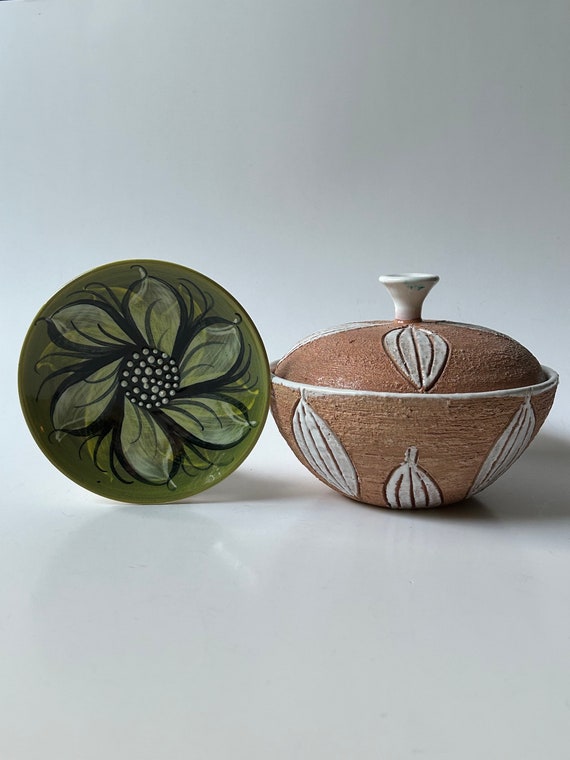 1976 vintage Alvingham England hand painted sunflower… - Gem