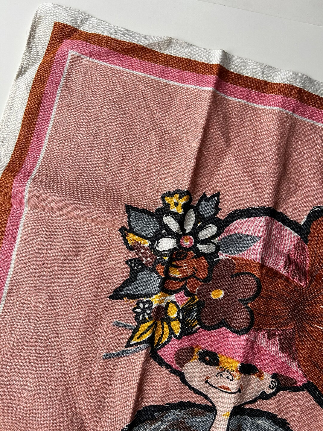 Dress up Mid Century Vintage Chris Bash ERA Linen Tea Dish Towel Mod ...