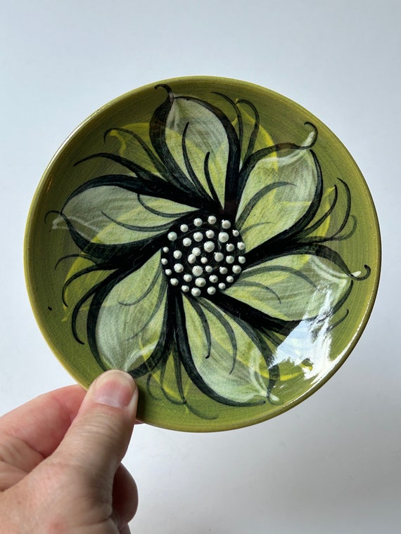 1976 vintage Alvingham England hand painted sunflower… - Gem