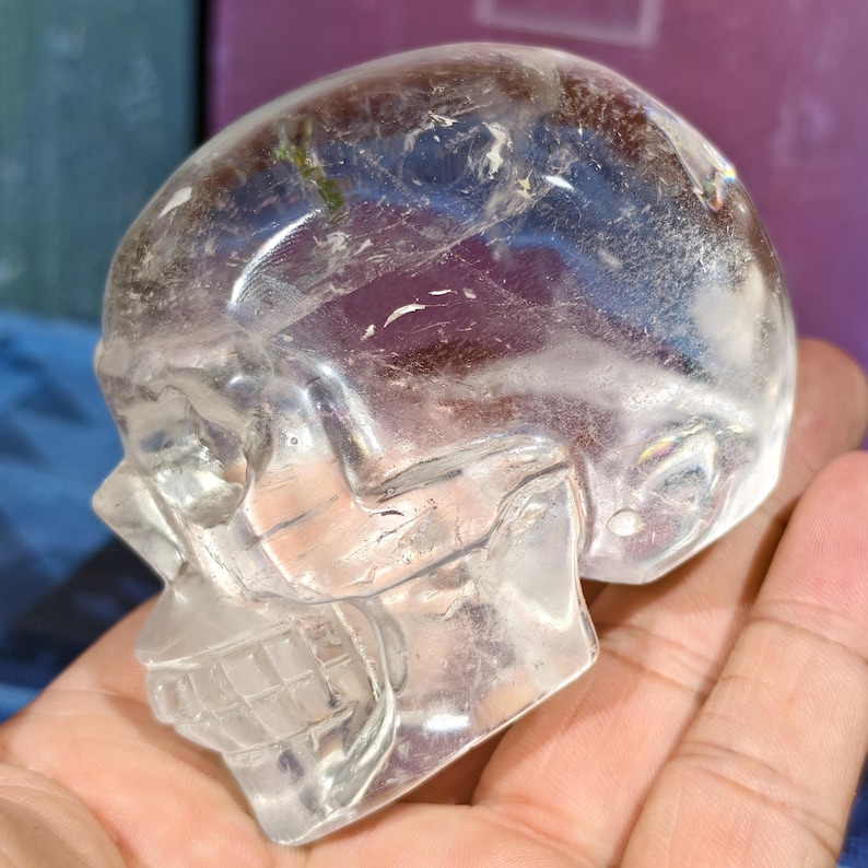 Clear Quartz Crystal Skull: Hand-carved Healing Meditation Tool - Etsy