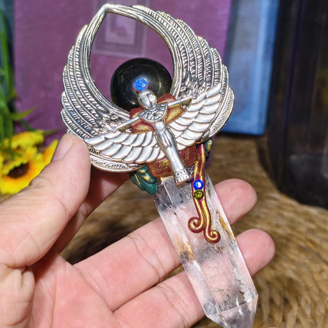 Clear Quartz Angel Wing Magic Wand: Divine Protection, Healing Ritual ...