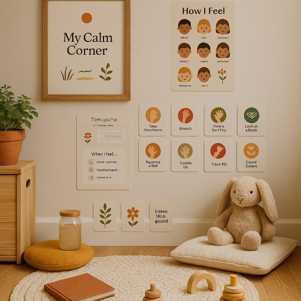 Calm Corner Kit: Toddler Emotion Chart & Calm Down Cards (printable PDF ...