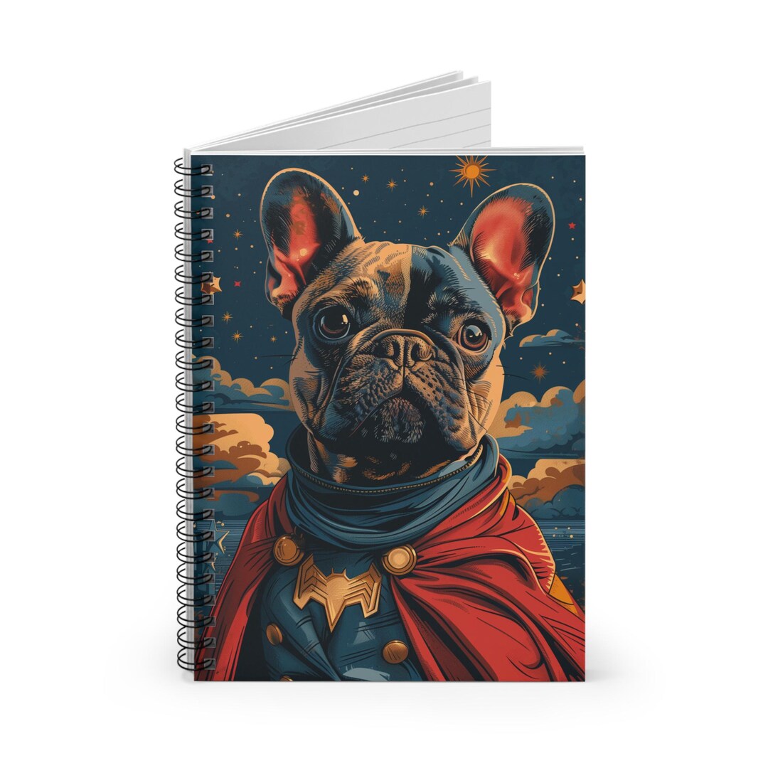 Superhero French Bulldog Notebook: Comic Dog Journal for Dog Lovers - Etsy