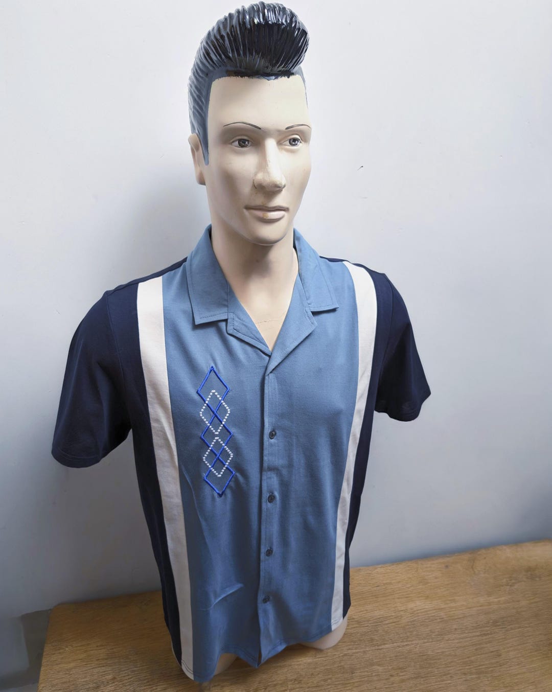 Klassiek custom rockabilly-paneelshirt met ruitmotief - maat M of L ...
