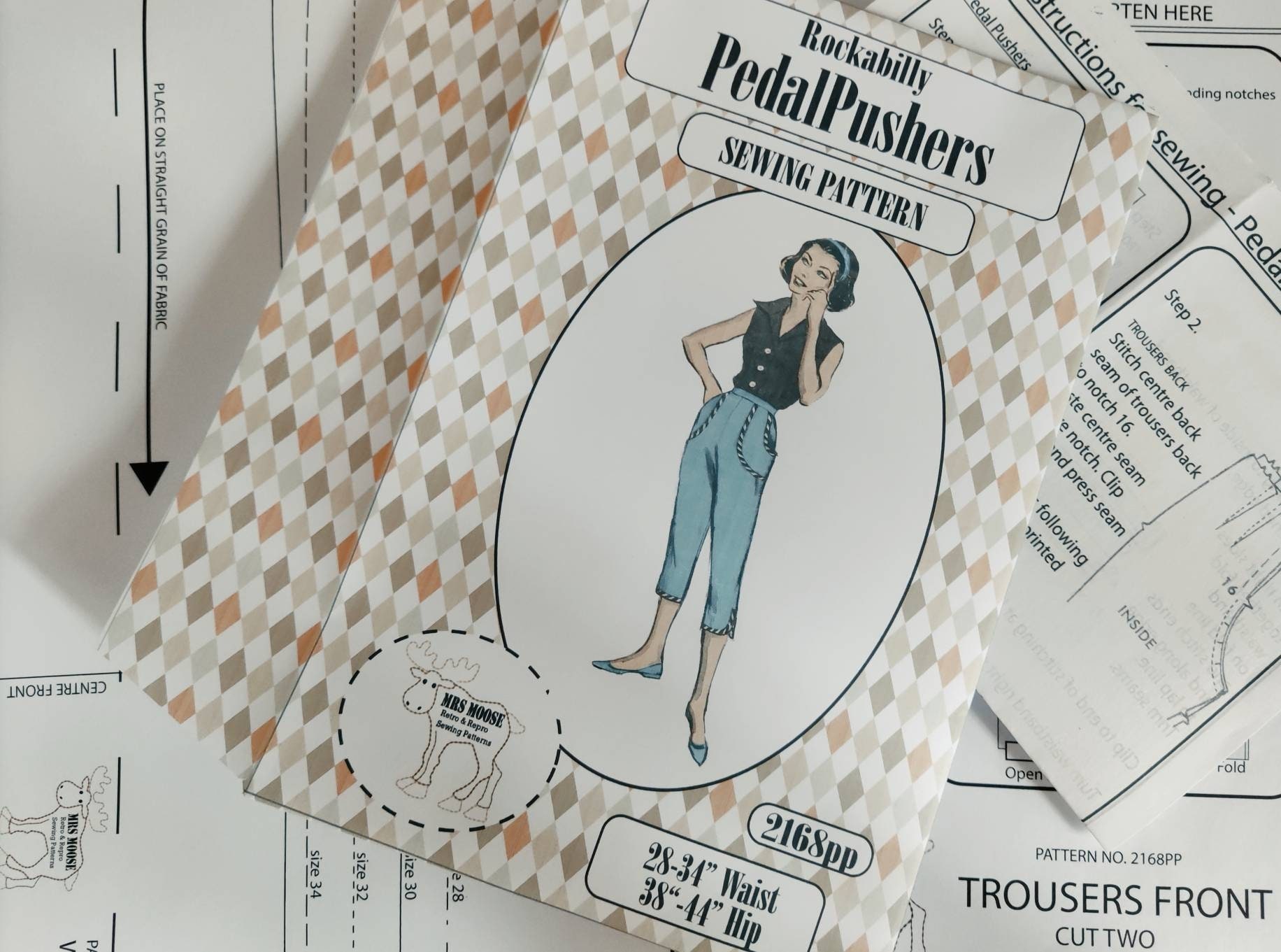 Repro Vintage ROCKABILLY PEDAL PUSHERS Sewing Pattern Paper - Etsy