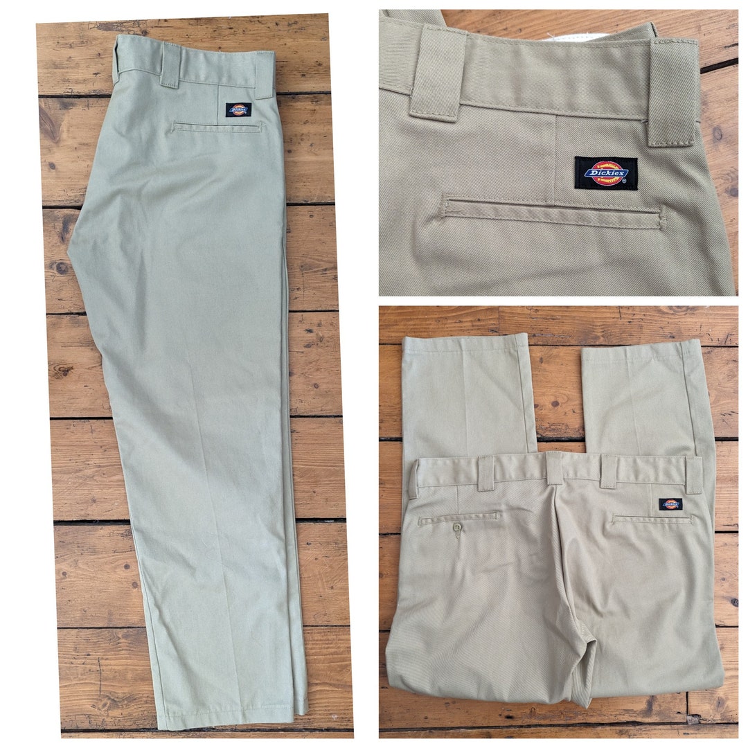 Dickies Chinos Slim Straight Rockabilly Workwear Trousers 40"w 31 1/2"l ...