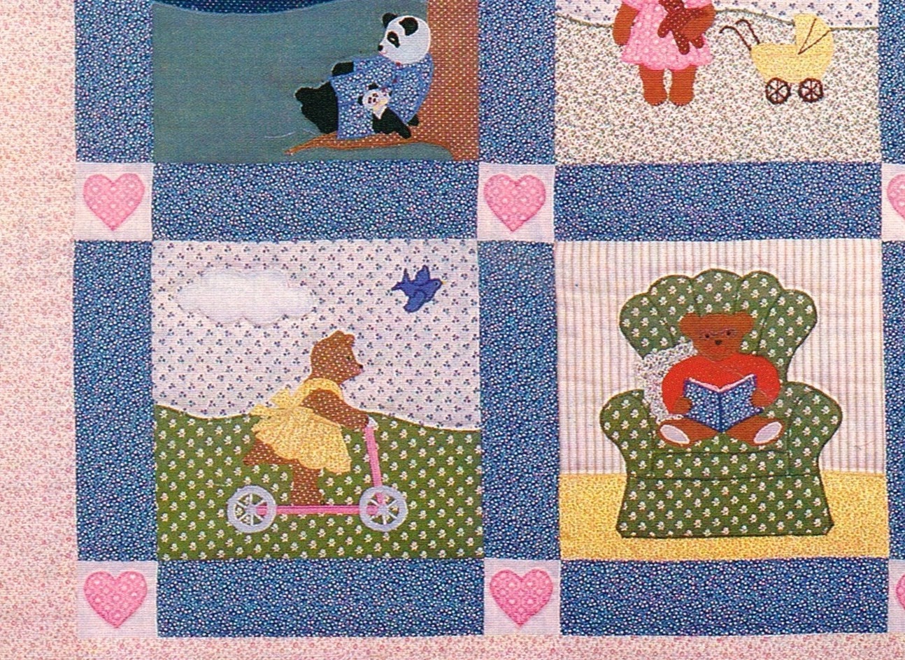 How to Make a Storytime Teddy Bear Children's Quilt PDF Pattern - Etsy