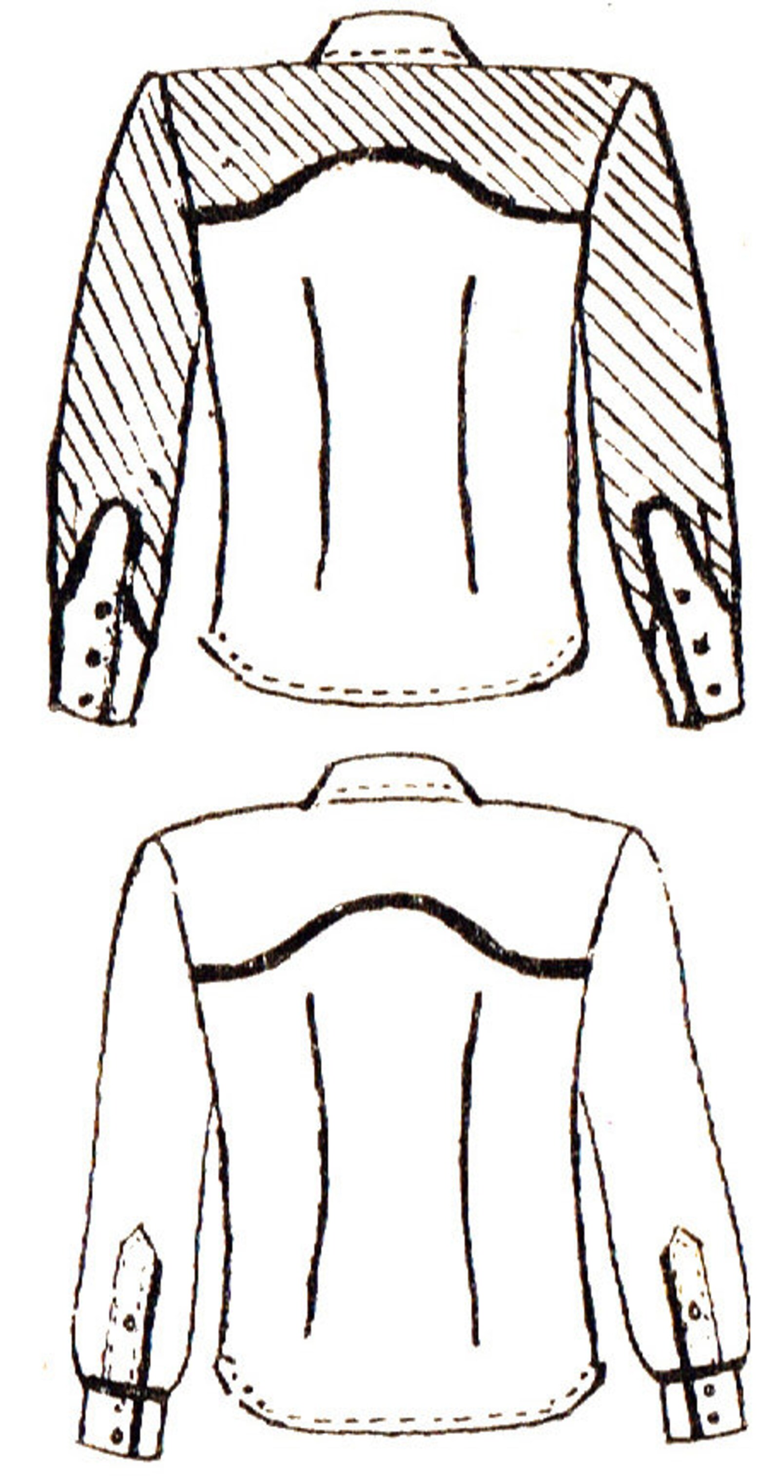 1949 Men Cowboy Western Shirt Sewing Pattern With Cactus - Etsy