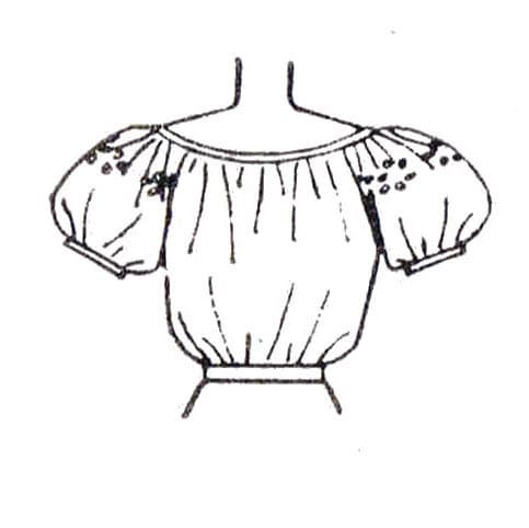 1952 Rockabilly Peasant Gypsy Top Blouse Sewing Pattern With - Etsy