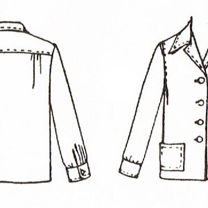 1955 Rockabilly Pendleton 49er Style Ladies Jacket Coat Sewing Pattern ...