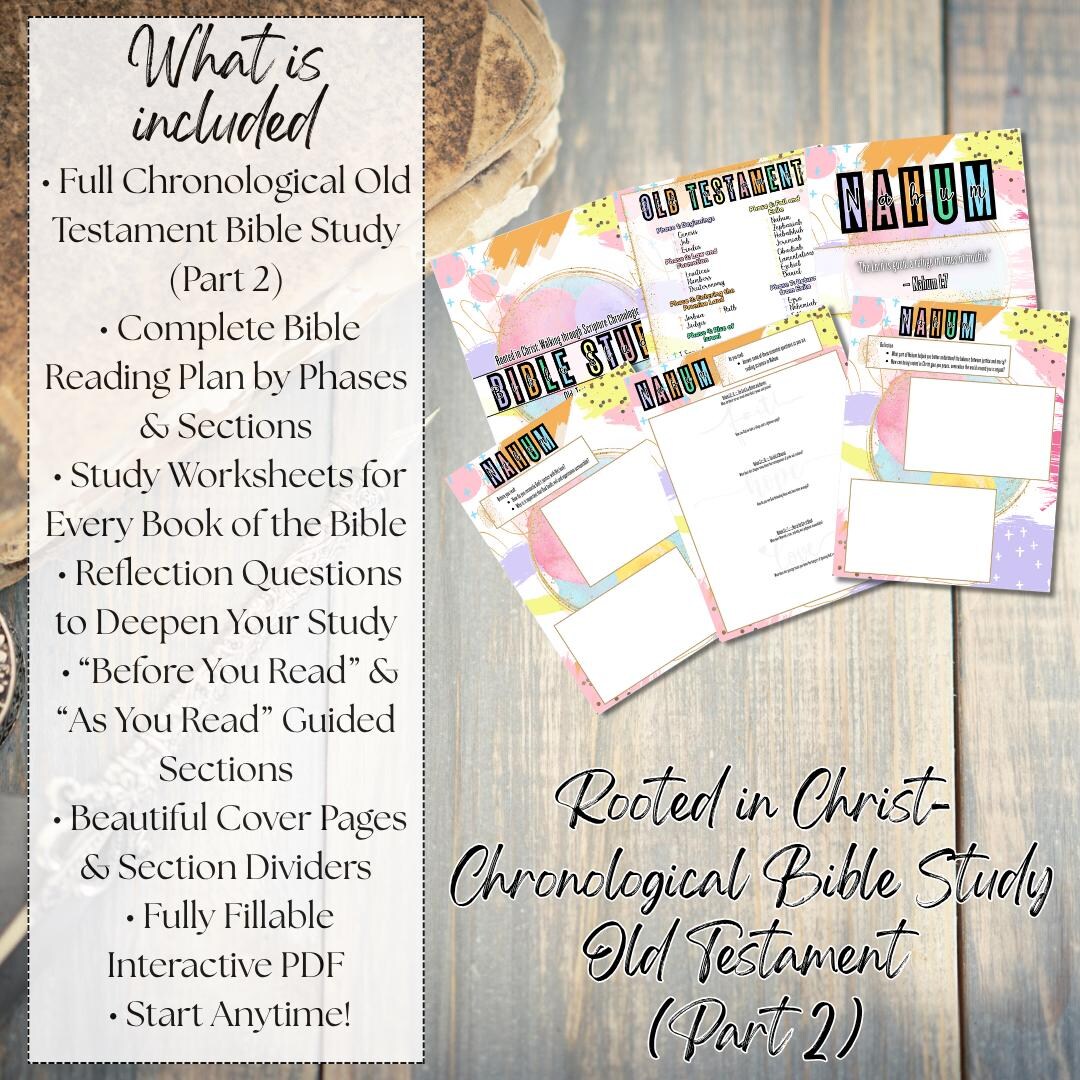 Rooted in Christ: Chronological Bible Study — Old Testament Part 2 ...
