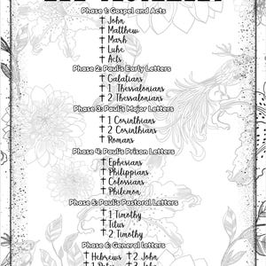 Printable New Testament Bible Study Journal: Black & White Workbook ...