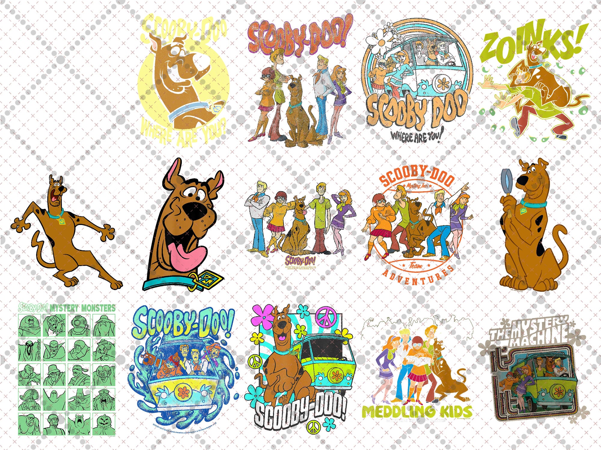 Scooby-doo Characters PNG Bundle, Sublimation Design - Etsy
