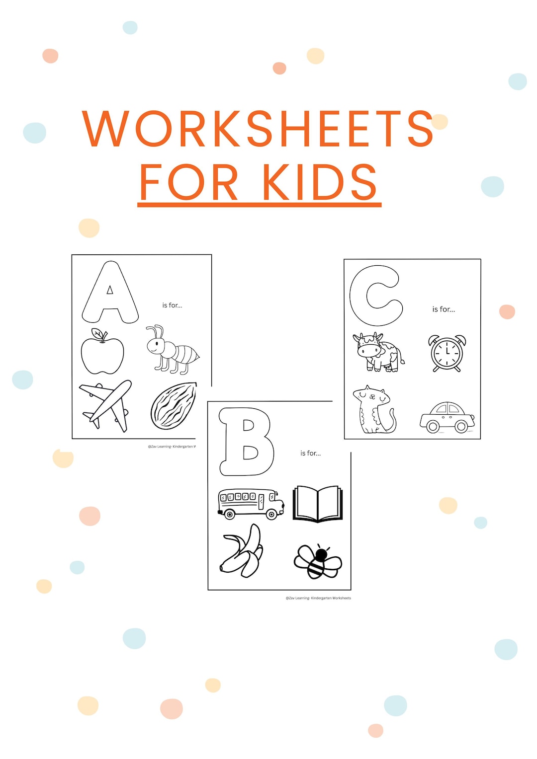 Alphabet Worksheets for Junior Kindergarten and Senior Kindergarten - Etsy