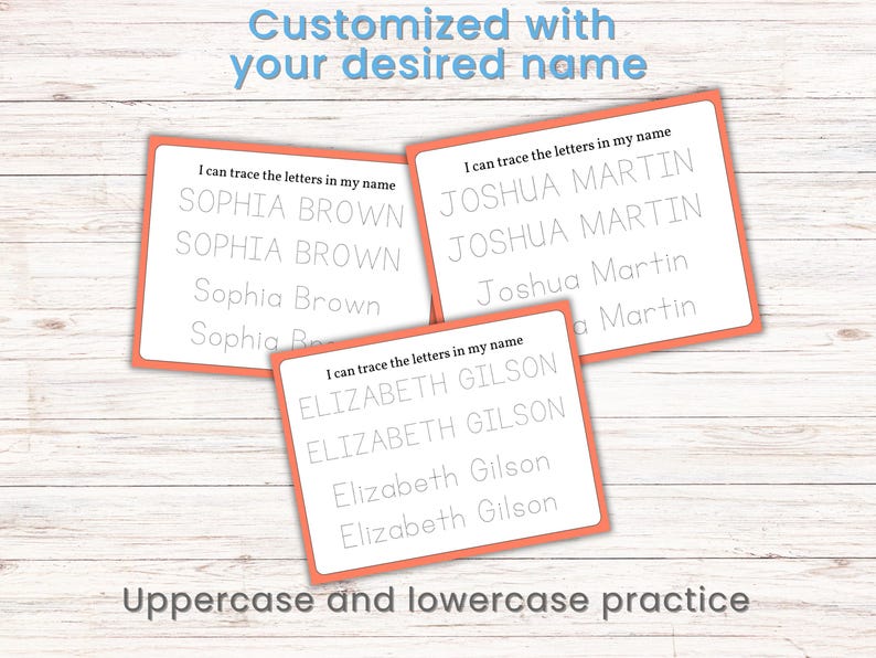 Personalized Name Tracing Worksheets: Preschool Handwriting Learning ...