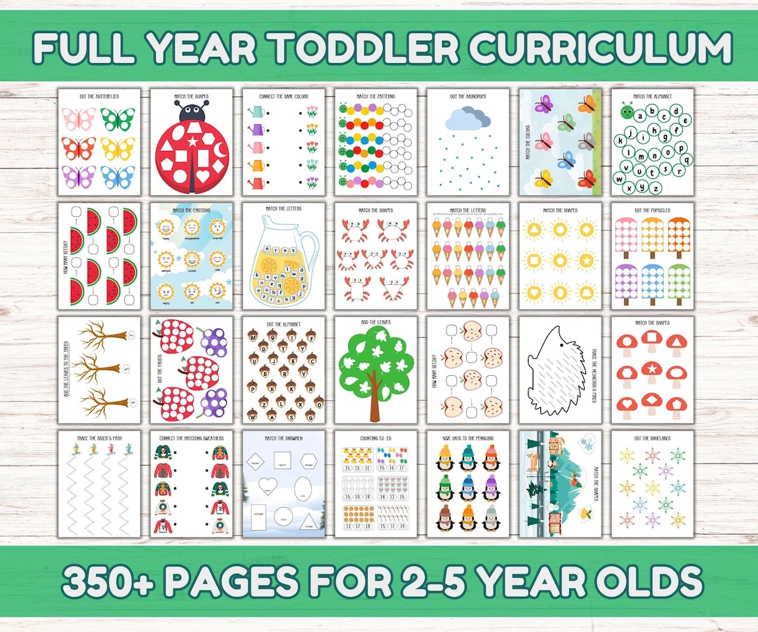 Ultimate Toddler Curriculum: 350+ Printable Homeschool Activities for 2 ...