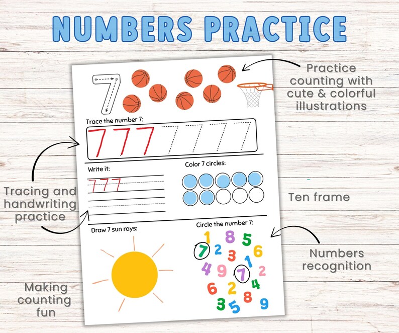 Numbers 1-20 Tracing Worksheets Bundle: Toddler and Preschool Early ...