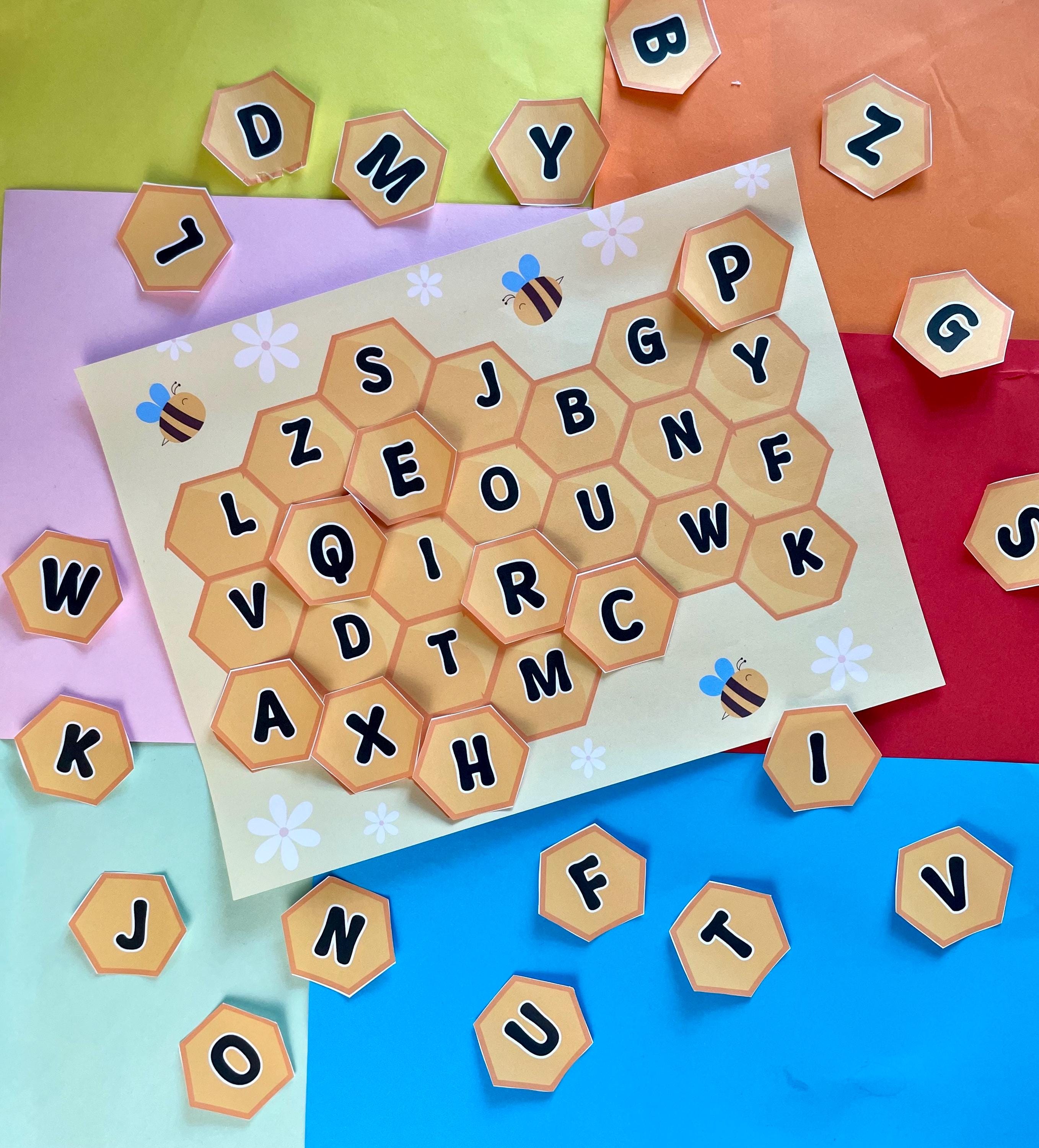 Beehive Alphabet Matching Activity: Toddler Learning Printable (digital ...