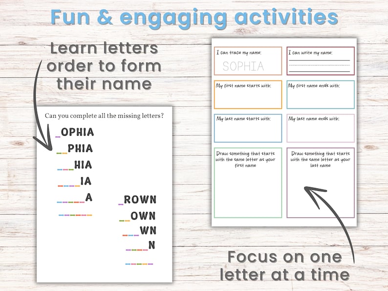 Editable Name Tracing Worksheets Pack: Preschool Name Practice (canva ...