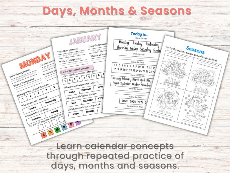 Preschool Morning Menu Printable: 100 No-prep Learning Activities ...