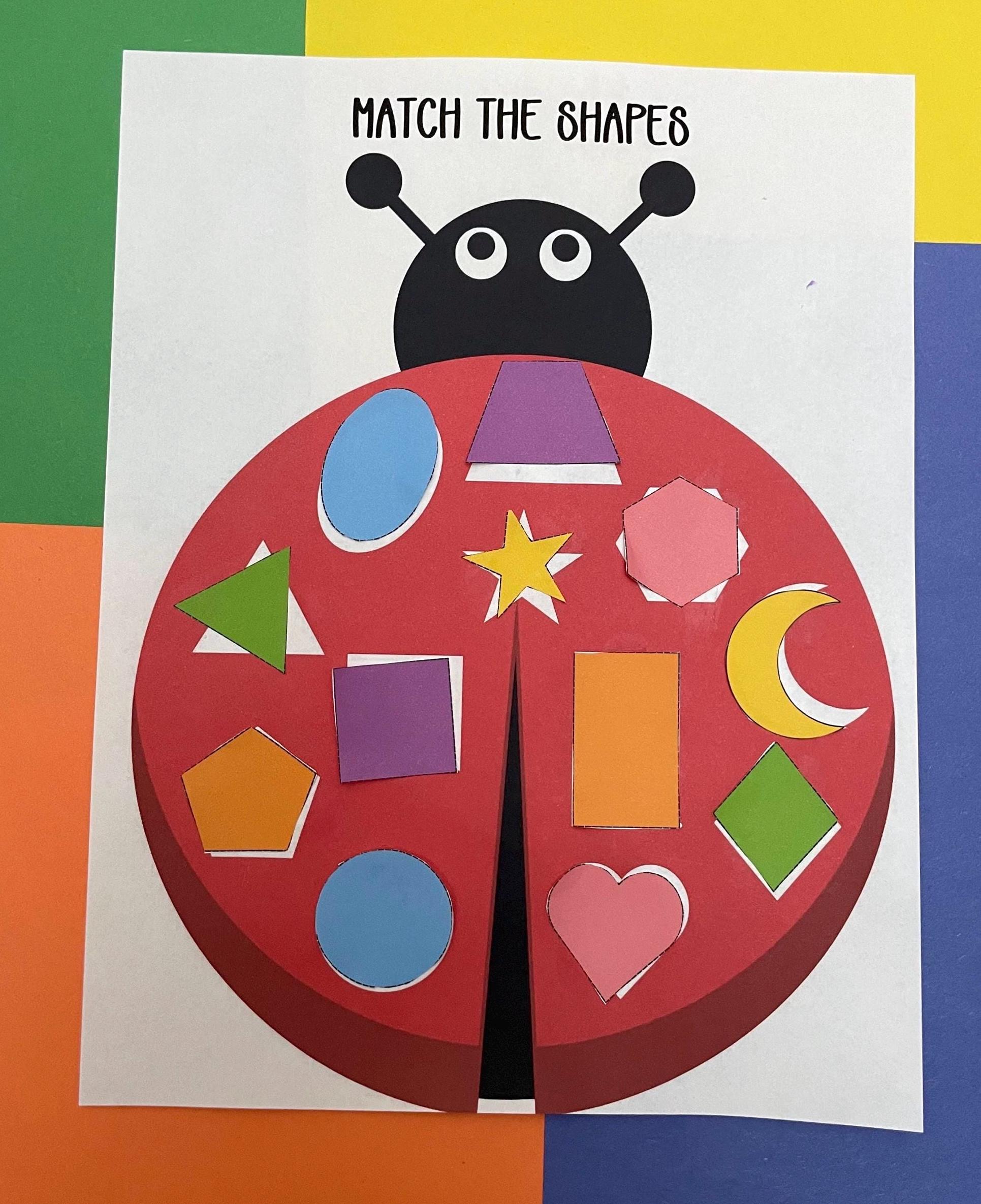 Ladybug Shapes Matching Activity: Toddler Busy Book Printable (PDF ...