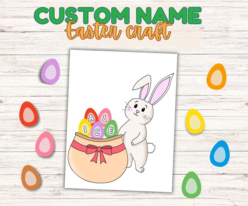 Easter Name Craft: Cut and Paste Activity for Preschool and ...