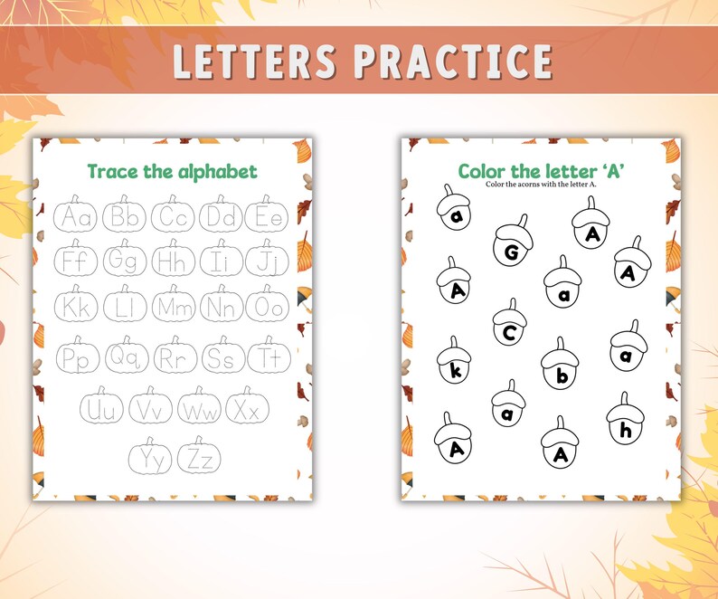 Autumn Activity Pack for Kids: 40 No-prep Printable Worksheets and ...