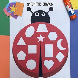 Ladybug Shapes Matching Activity: Toddler Busy Book Printable (PDF ...