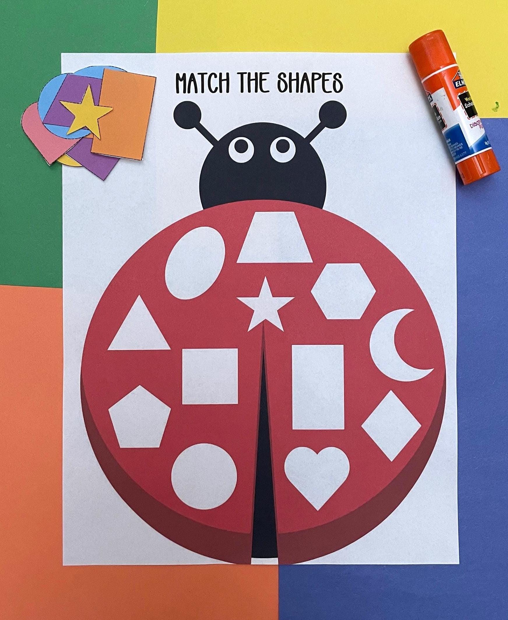 Ladybug Shapes Matching Activity: Toddler Busy Book Printable (PDF ...