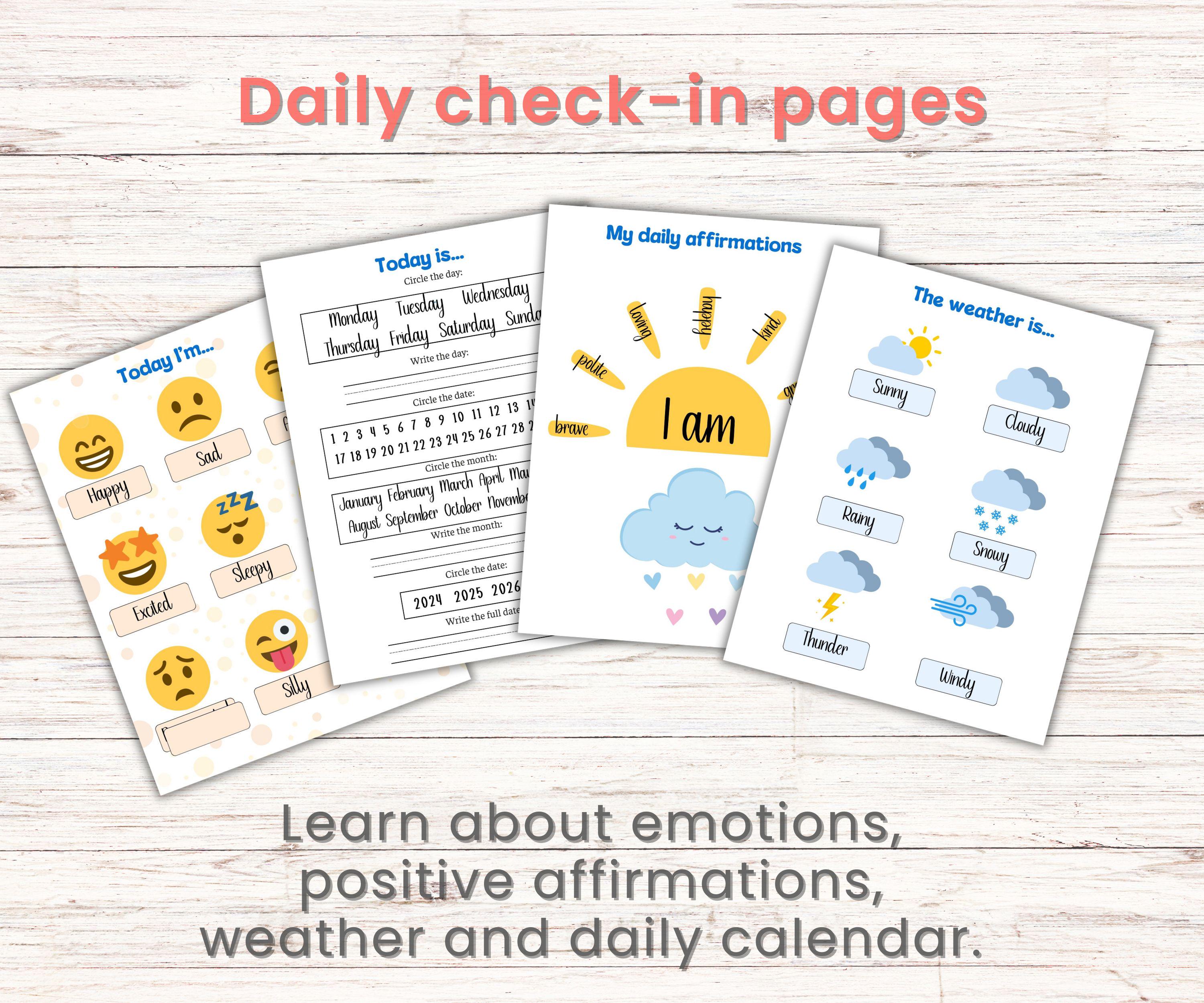100 Morning Menu Pages Printable for Preschool, Pre-k Prints, Toddler ...