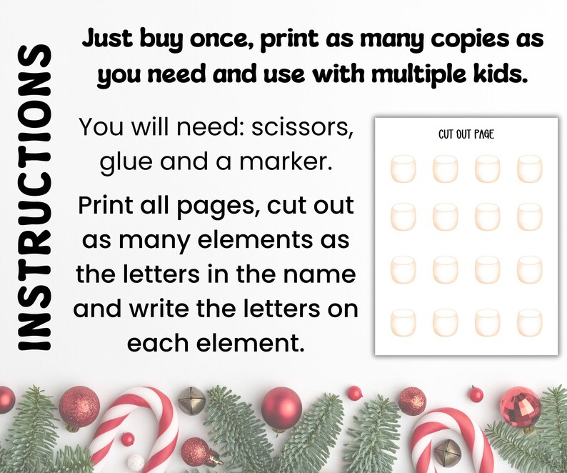 Winter Name Craft Marshmallows for Toddlers & Preschool Kids (printable ...