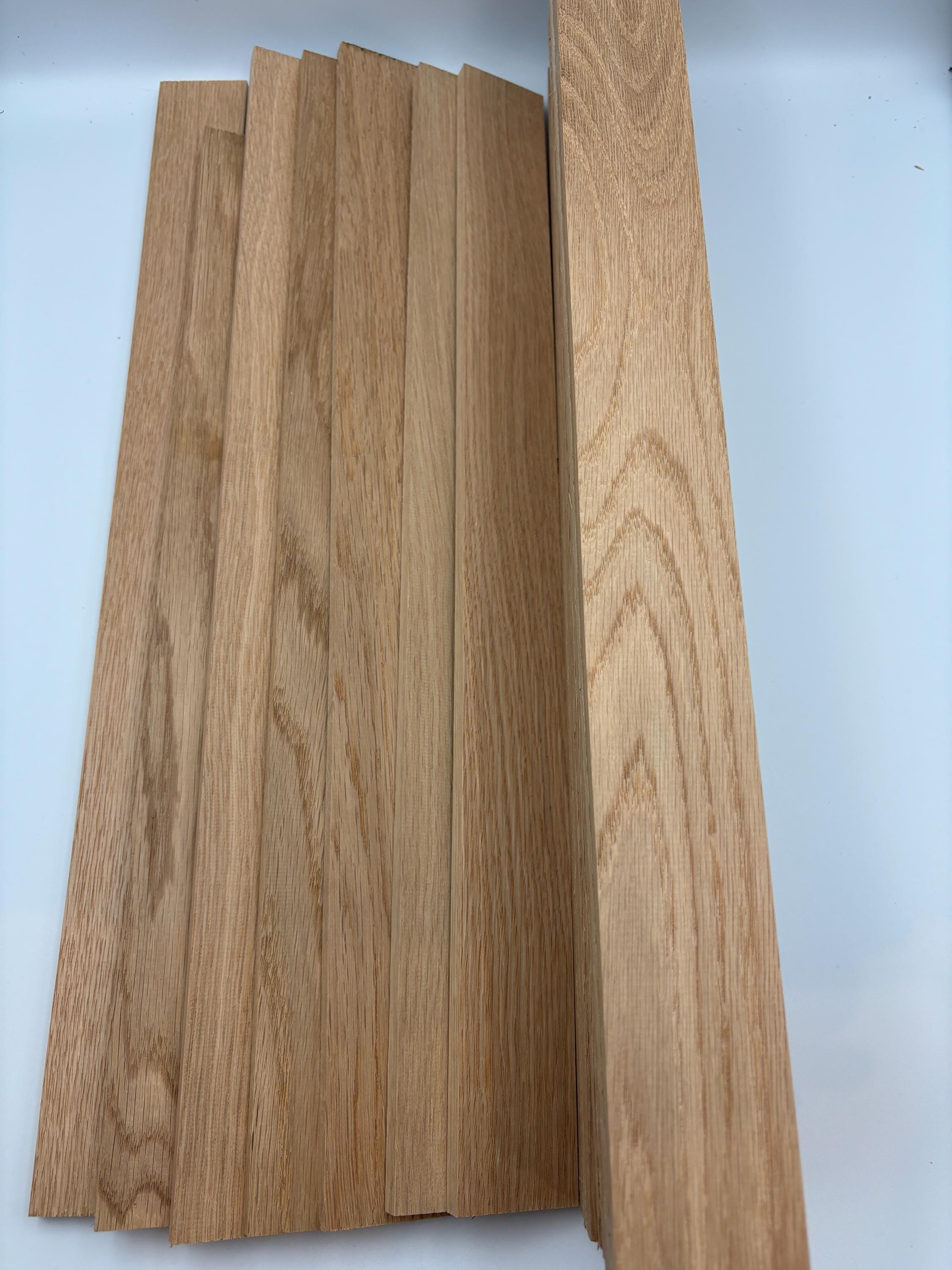 Oak Hardwood Timber Planed. 20 Pieces 48mm Wide 10mm Thick 500mm Long ...