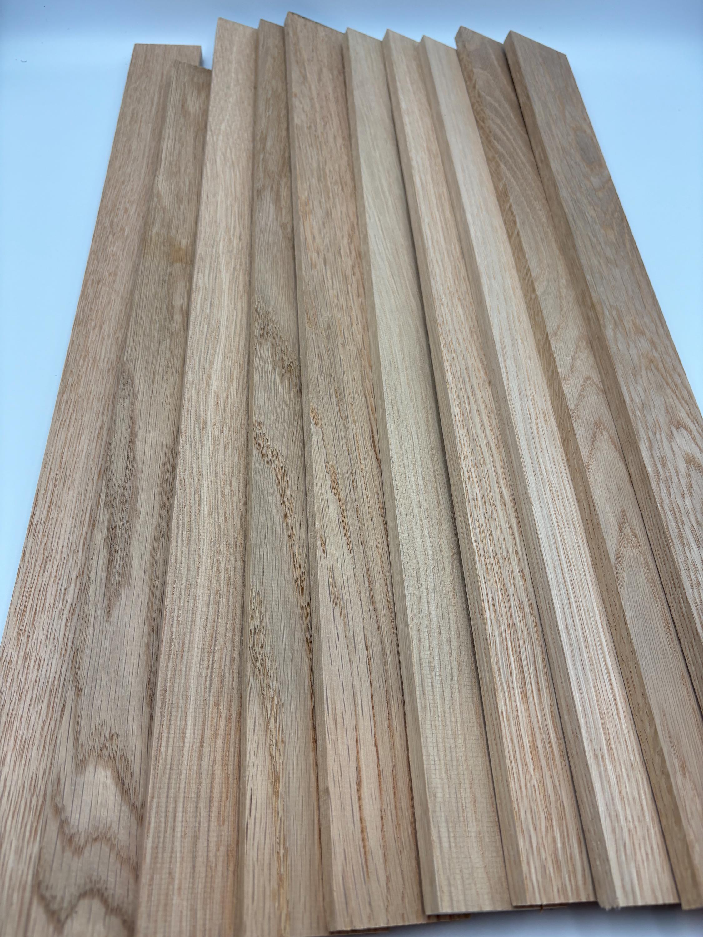 Oak Hardwood Timber Planed. 10 Pieces 48mm Wide 10mm Thick 500mm Long ...