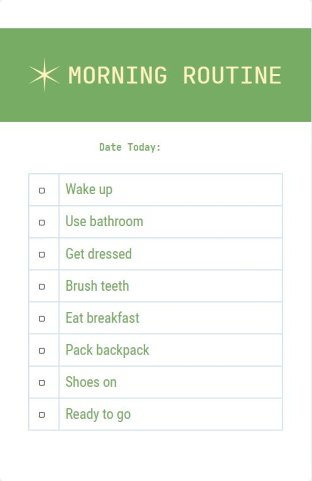 Morning Routine Chart for ADHD | Visual Daily Schedule | Printable PDF ...