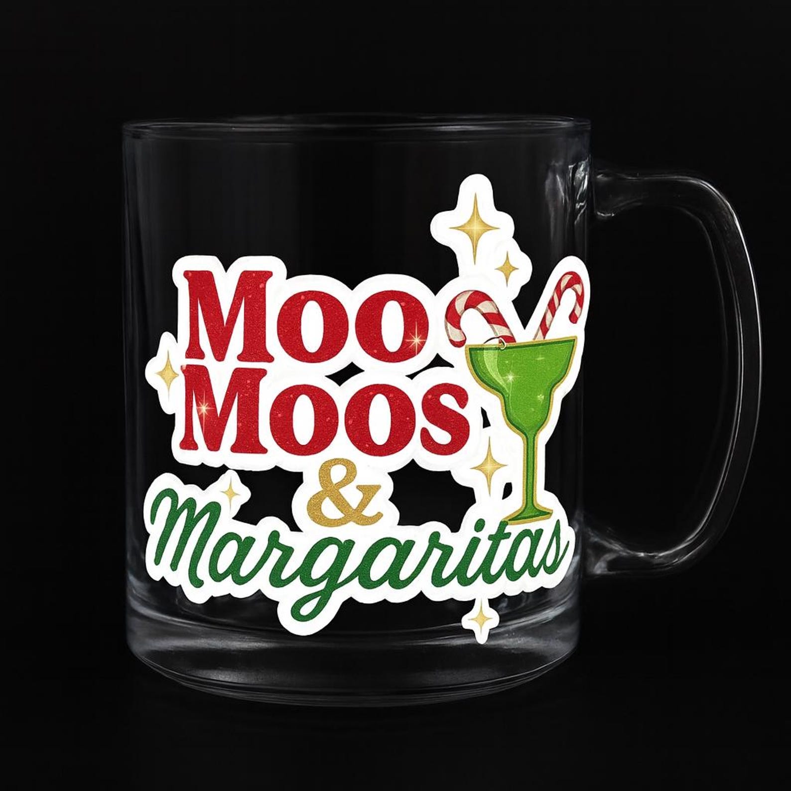 Moo Moos and Margaritas Christmas Canva Template, Glam Holiday ...