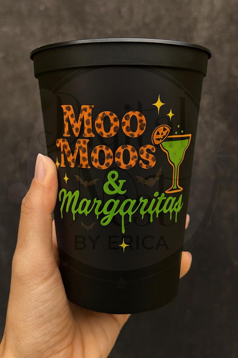Halloween Moo Moos & Margaritas Design: Editable Canva Template ...