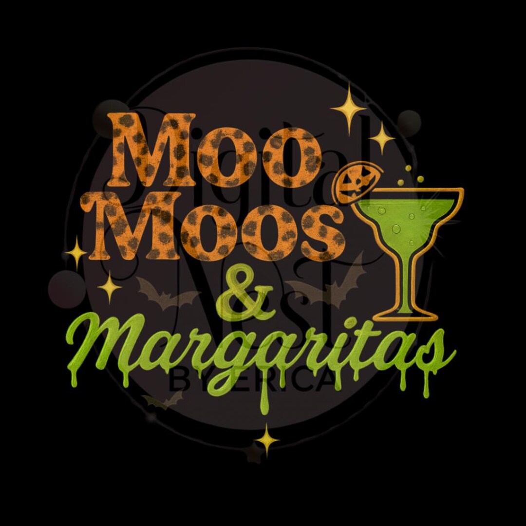 Halloween Moo Moos & Margaritas Design: Editable Canva Template ...