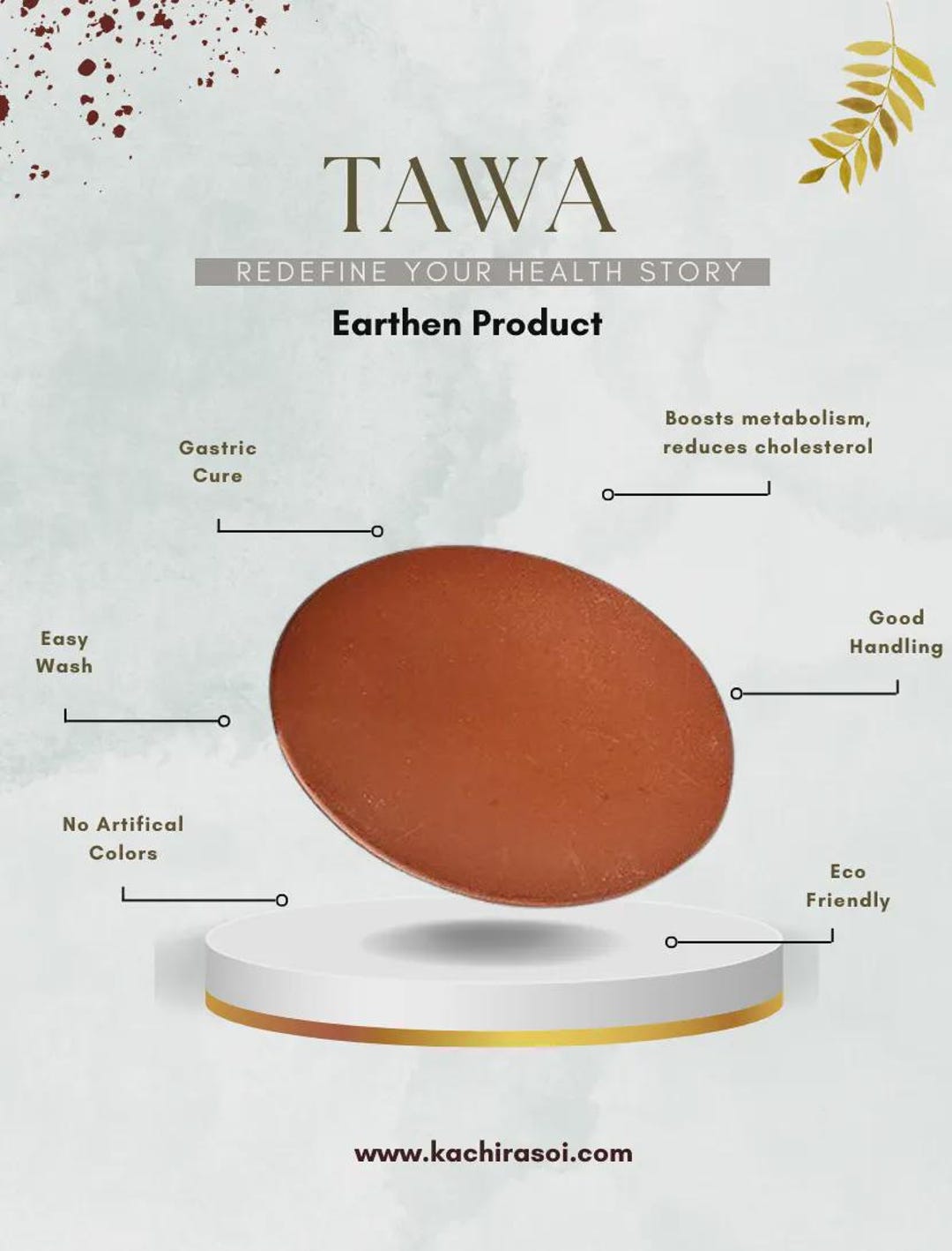 Handmade Terracotta Clay Tawa – Earthen Indian Frying Pan | Unglazed ...