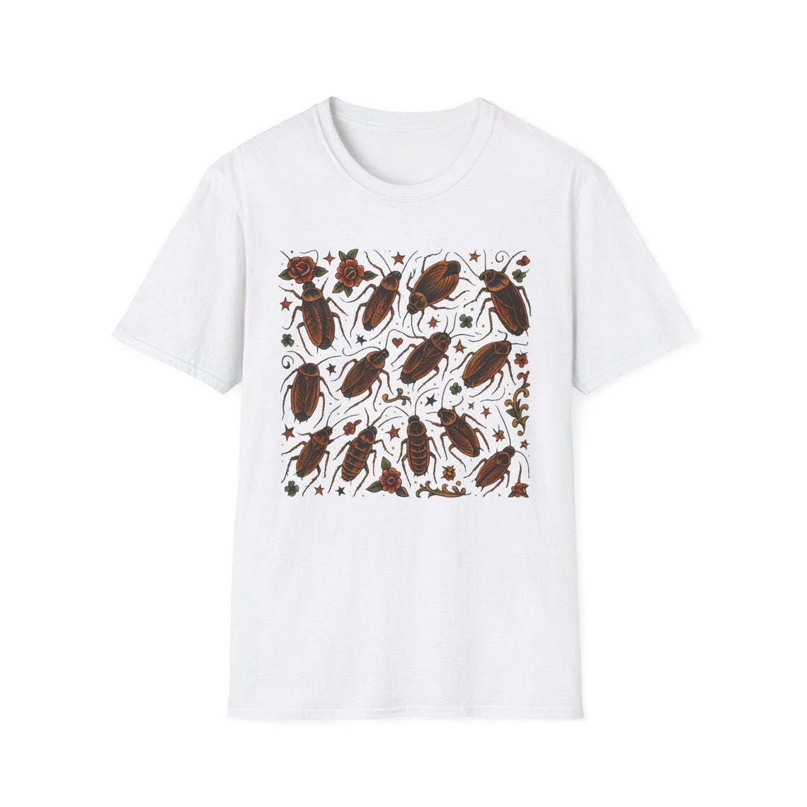 Cockroaches Tattoo Flash Style T-shirt Women's Men's Unisex Tee Sizes ...